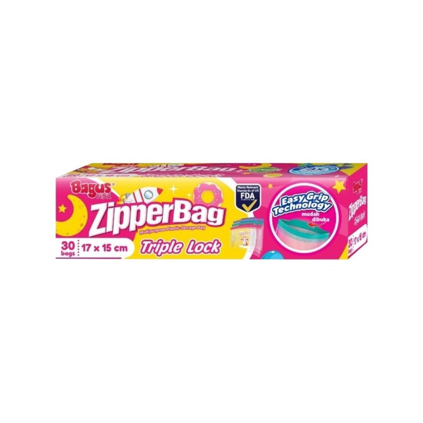Bagus Zipper Bag KIDS 17x15cm isi 30s W-21460 | Indonesia Distribution Hub