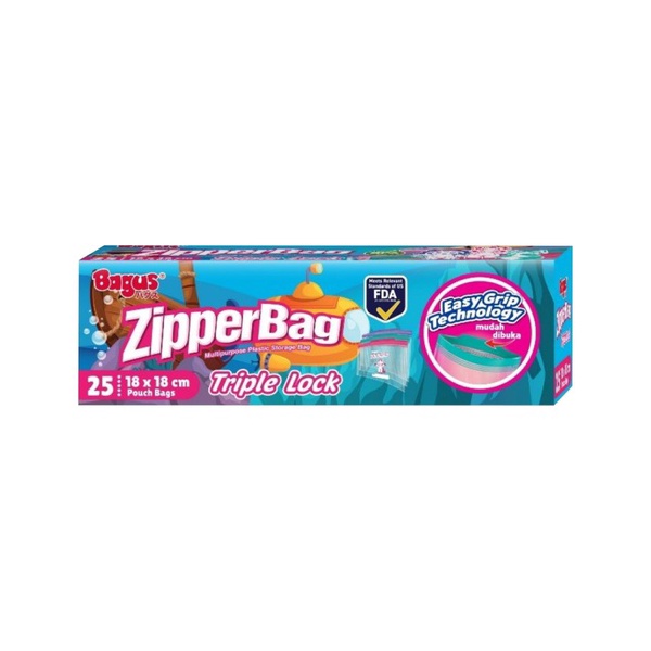 Bagus Zipper Bag KIDS 18x18cm isi 25s W-21461 | Indonesia Distribution Hub