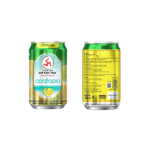 Cap Kaki Tiga Kaleng 320mL COOLTOPIA Lime | Indonesia Distribution Hub