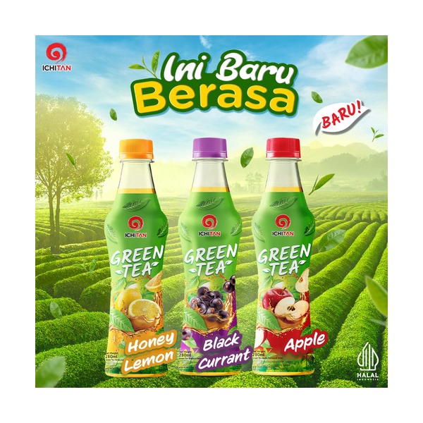 ICHITAN Green Tea 280mL APPLE | Indonesia Distribution Hub