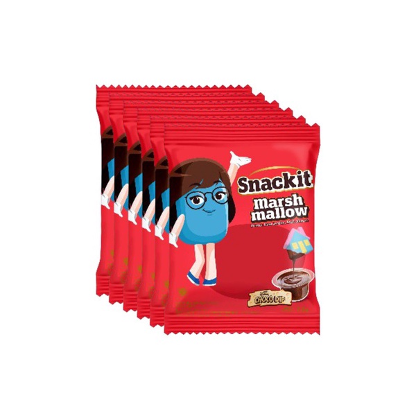 SNACKIT Marshmallow RUMAH 6Gr with Choco Dip (1 Pak) NS | Indonesia ...