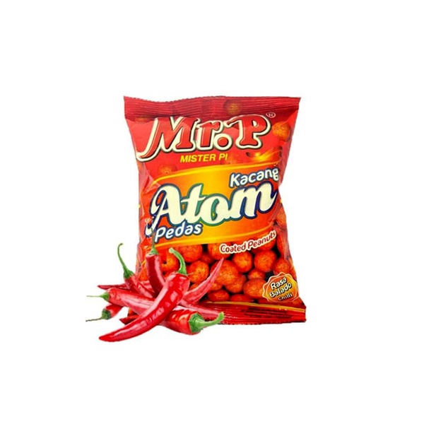 Mr.P Atom Coated Peanuts Chili 20Gr | Indonesia Distribution Hub
