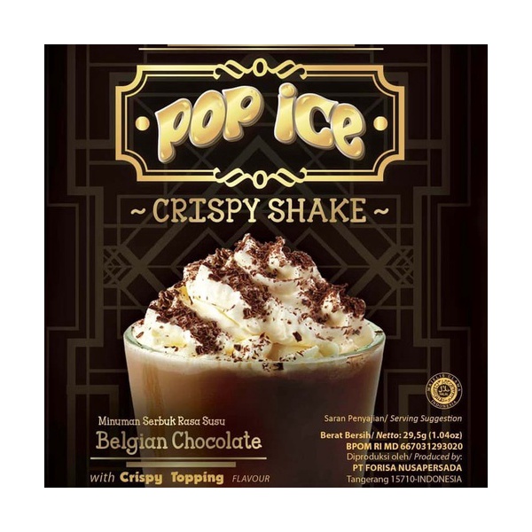 Pop Ice Crispy Shake Belgian Chocolate | Indonesia Distribution Hub