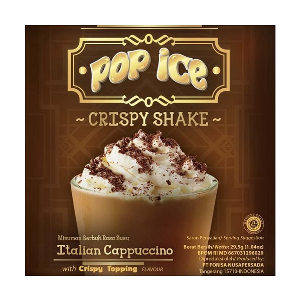 Pop Ice Crispy Shake Italian Cappuccino | Indonesia Distribution Hub
