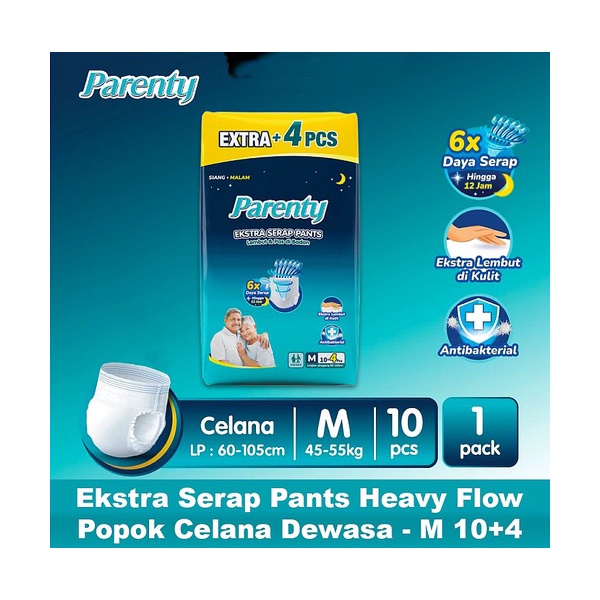 Parenty Heavy Flow Adult Pants Soft M 10+4'S | Indonesia Distribution Hub