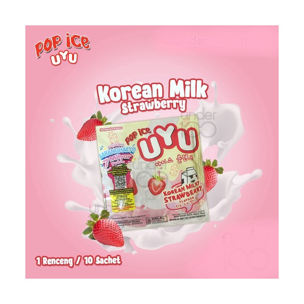POP ICE UYU Strawberry 5X50 NEW | Indonesia Distribution Hub
